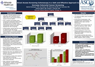 Getting a colonoscopy at The Valley Hospital. - ASCO