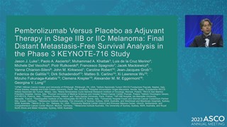 Pembrolizumab versus placebo after complete resection of high-risk stage III melanoma: New ...