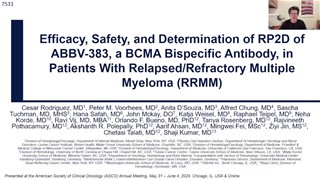 Teclistamab, a B-cell maturation antigen (BCMA) x CD3 bispecific ...