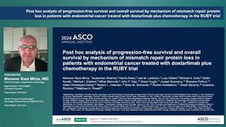 Survival outcomes for dostarlimab and real-world (RW) treatment (tx ...